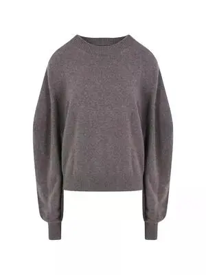 UMA WANG Fine-knit Balloon-sleeve Jumper - Brown