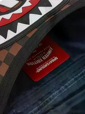 SPRAYGROUND Sawtooth Shark Check-pattern Belt Bag
