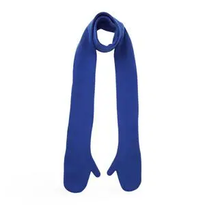 LONDON ATELIER BYPRODUCT Cobalt Wool Long Scarf With Mittens - Blue