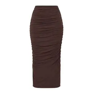 ALOMA STUDIO Adore Midi Skirt Chocolate - Brown