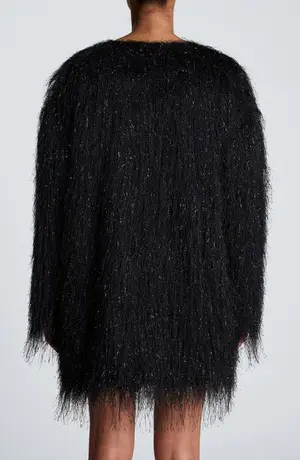 KENNETH COLE COLLECTION Fringe Collarless Jacket