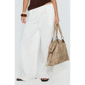 Princess Polly Lunea Low Rise Wide Leg Pants - White
