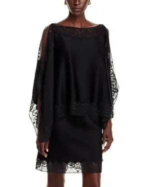 Kobi Halperin Rocco Two Piece Lace Trim Dress - Black