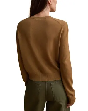 Jenni Kayne Flynn Cashmere Crewneck Cardigan - Caramel