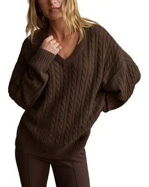 Jenni Kayne Nell Wool & Cashmere Cable Knit Sweater