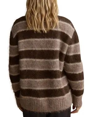 Jenni Kayne Teddy Striped Suri Alpaca & Merino Wool Sweater