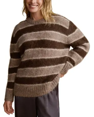 Jenni Kayne Teddy Striped Suri Alpaca & Merino Wool Sweater