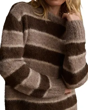 Jenni Kayne Teddy Striped Suri Alpaca & Merino Wool Sweater
