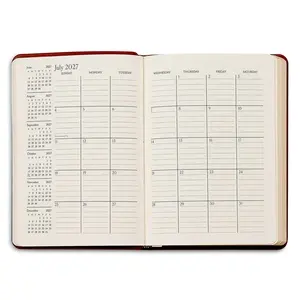 GRAPHIC IMAGE 2027 Croc Embossed Leather Weekly Notebook