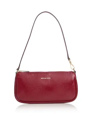 Michael Kors Small Convertible Pouchette Shoulder Bag - Deep Red