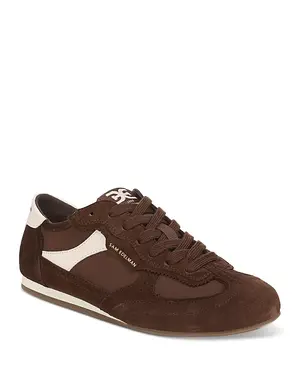 Sam Edelman Camillia Suede Low Top Sneakers - Java Brown