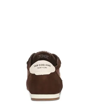 Sam Edelman Camillia Suede Low Top Sneakers - Java Brown