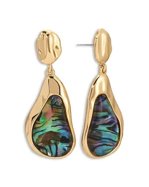 Ettika Hidden Gem Drop Earrings - Abalone