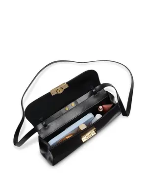 Victoria Beckham Dorian Trapeze Convertible Leather Shoulder Bag