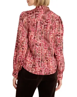 NIC+ZOE Origami Pleat Printed Shirt