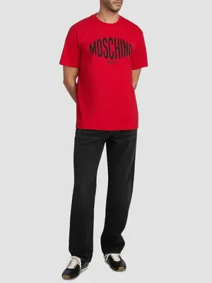 Moschino Logo Cotton Crewneck T-shirt