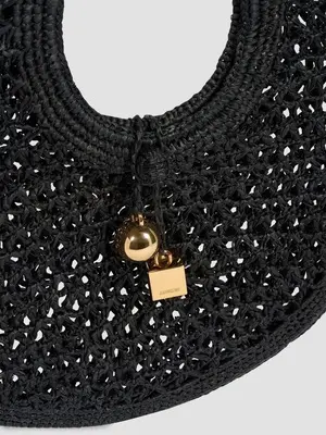 Jacquemus Le Petit Rond Crotchet-knit Raffia Bag