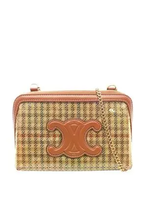 Celine 2010s Triomphe Sequin-embellished Mini Bag - Neutrals