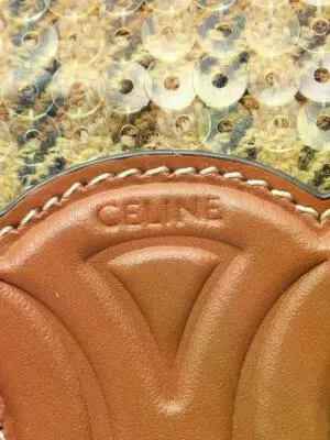 Celine 2010s Triomphe Sequin-embellished Mini Bag