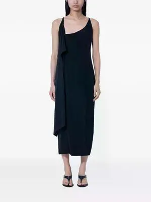 Yohji Yamamoto Asymmetric Draped Maxi Dress