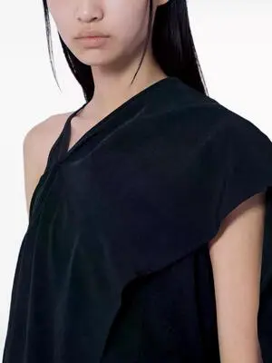 Yohji Yamamoto Asymmetric Draped Maxi Dress