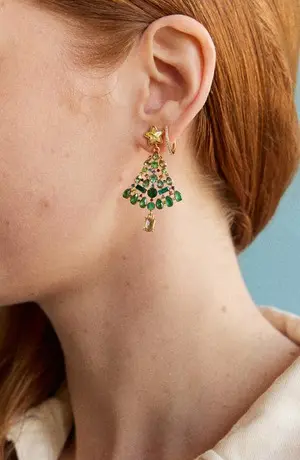 Baublebar Spruced Up Christmas Tree Drop Earrings