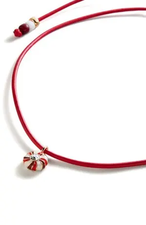 Baublebar Freshly Festive Peppermint Pendant Necklace
