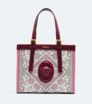 Versace Rivière Mini Printed Canvas Top-handle Bag