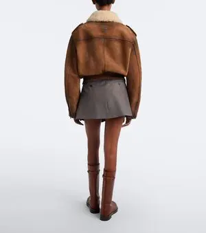 Acne Studios Pleated Wool Miniskirt