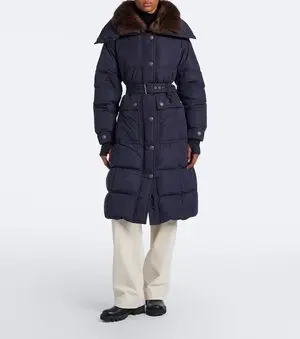 Moncler Gelisette Shearling-trimmed Down Coat
