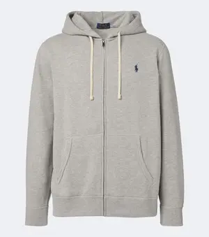Polo Ralph Lauren Pony Cotton-blend Fleece Zip-up Hoodie - Grey