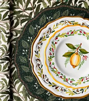 LES-OTTOMANS Set Of 4 Ceramic Plates