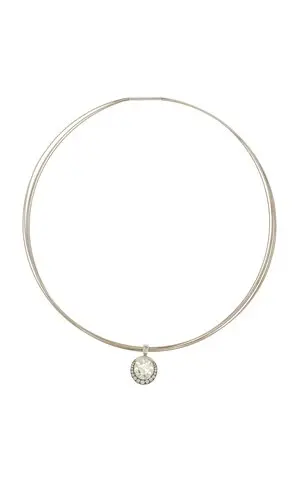 GEMELLA JEWELS Old European 18k Yellow Gold Diamond Necklace - White