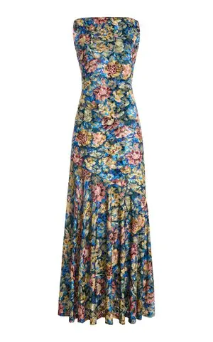SIEDRES Floral Jacquard Maxi Dress - Multi