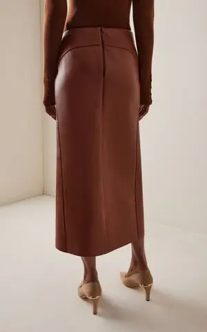 Gabriela Hearst Morelos Leather Midi Skirt
