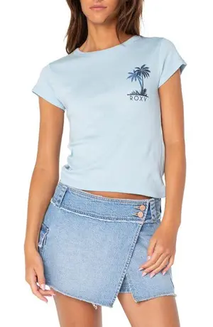 Roxy Palm Geo Graphic Baby T-shirt - Cerulean