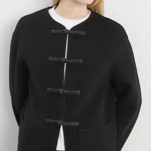 RÓHE Mandarin Double-faced Wool Jacket
