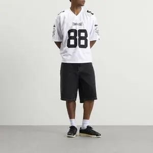 A BATHING APE Solid Camo Multi Logo Football Jersey T-shirt