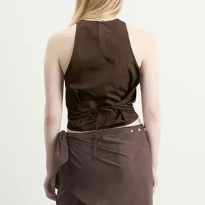 ST. AGNI Paper Taffeta Cocoon Top