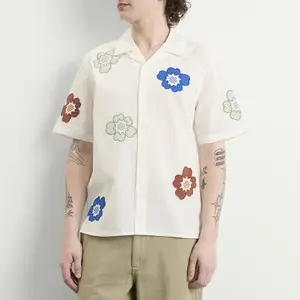 WAX LONDON Didcot Applique Floral Vacation Shirt