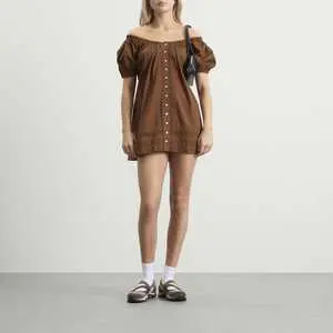 DAMSON MADDER Jayne Mini Dress - Choc