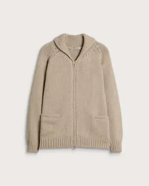 FRIZMWORKS Heavy Cowichan Zipup Cardigan - Oatmeal