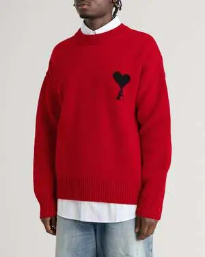 AMI Paris Crewneck Contrasted Adc Jumper