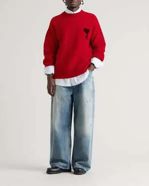 AMI Paris Crewneck Contrasted Adc Jumper