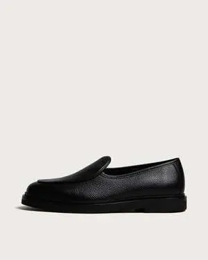 JACQUES SOLOVIERE Alexis Grain Loafer - Black