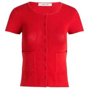 PEACHY DEN Marie Knit Polo Top - Jam
