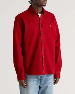 AMI Paris Cotton Button Down Adc Shirt