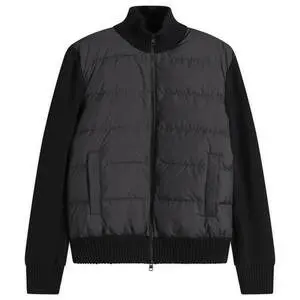 Moncler Hybrid Padded Front Wool Zip Jacket