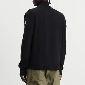 Moncler Hybrid Padded Front Wool Zip Jacket
