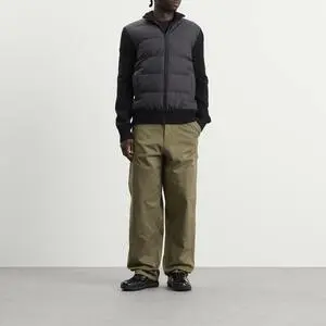 Moncler Hybrid Padded Front Wool Zip Jacket